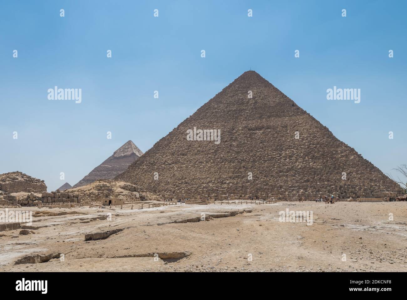 The Giza pyramid complex, an archaeological site on the Giza Plateau ...