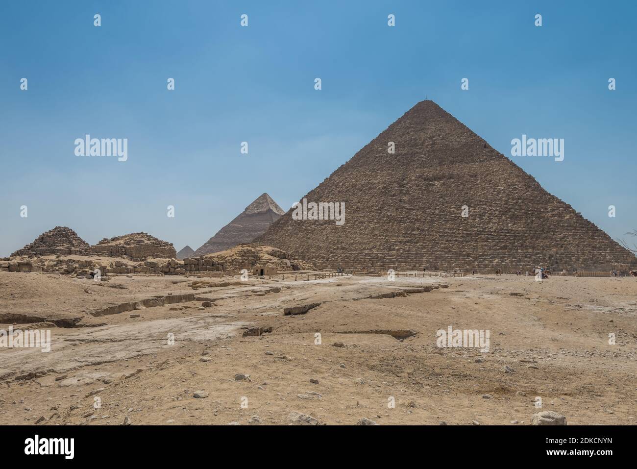 The Giza pyramid complex, an archaeological site on the Giza Plateau ...