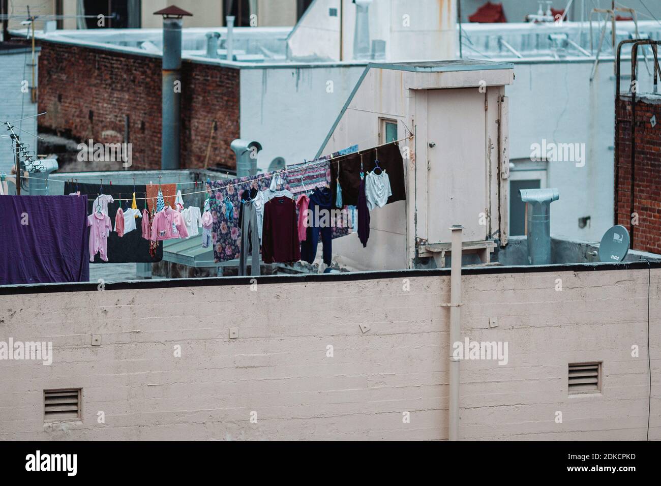 Clothes for drying on terrace hi-res stock photography and images - Alamy