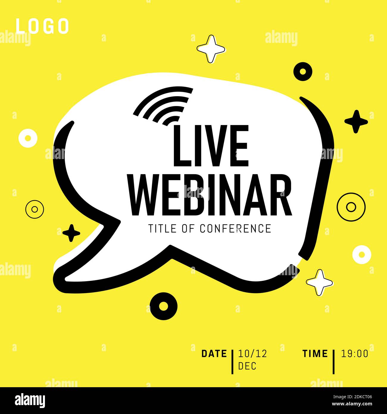 Live Webinar invite template. Banner live webinar promotion for social ...