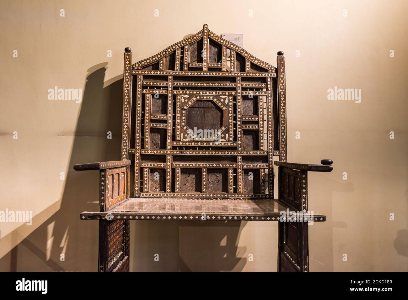 Coptic artifacts Chair for the christian Churches Stock Photo - Alamy