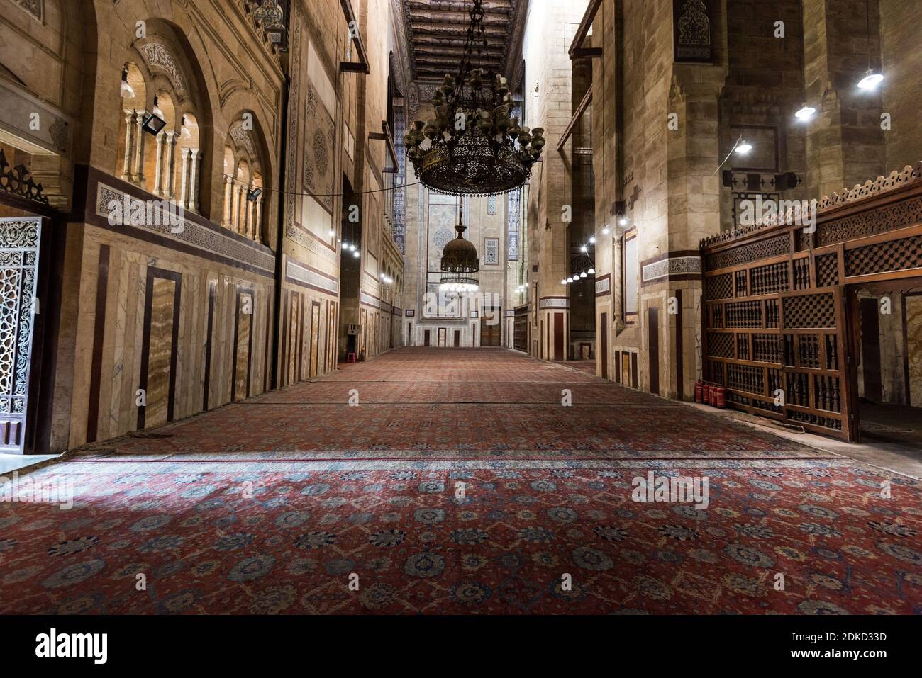Interiors of the Mosque of Al Rifai (Al-Refai, Al-Refa'i), adjacent to ...