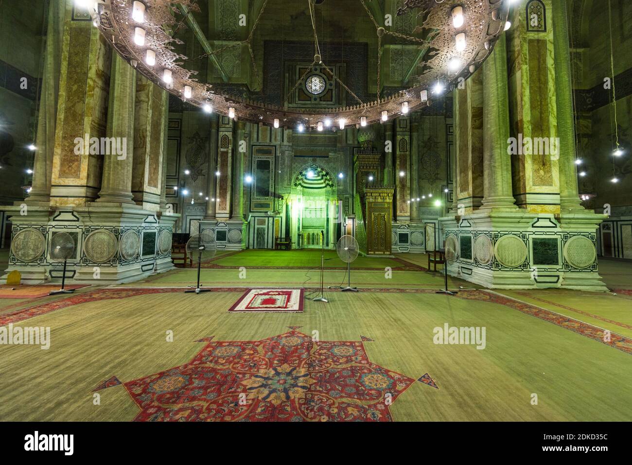 Interiors of the Mosque of Al Rifai (Al-Refai, Al-Refa'i), adjacent to ...