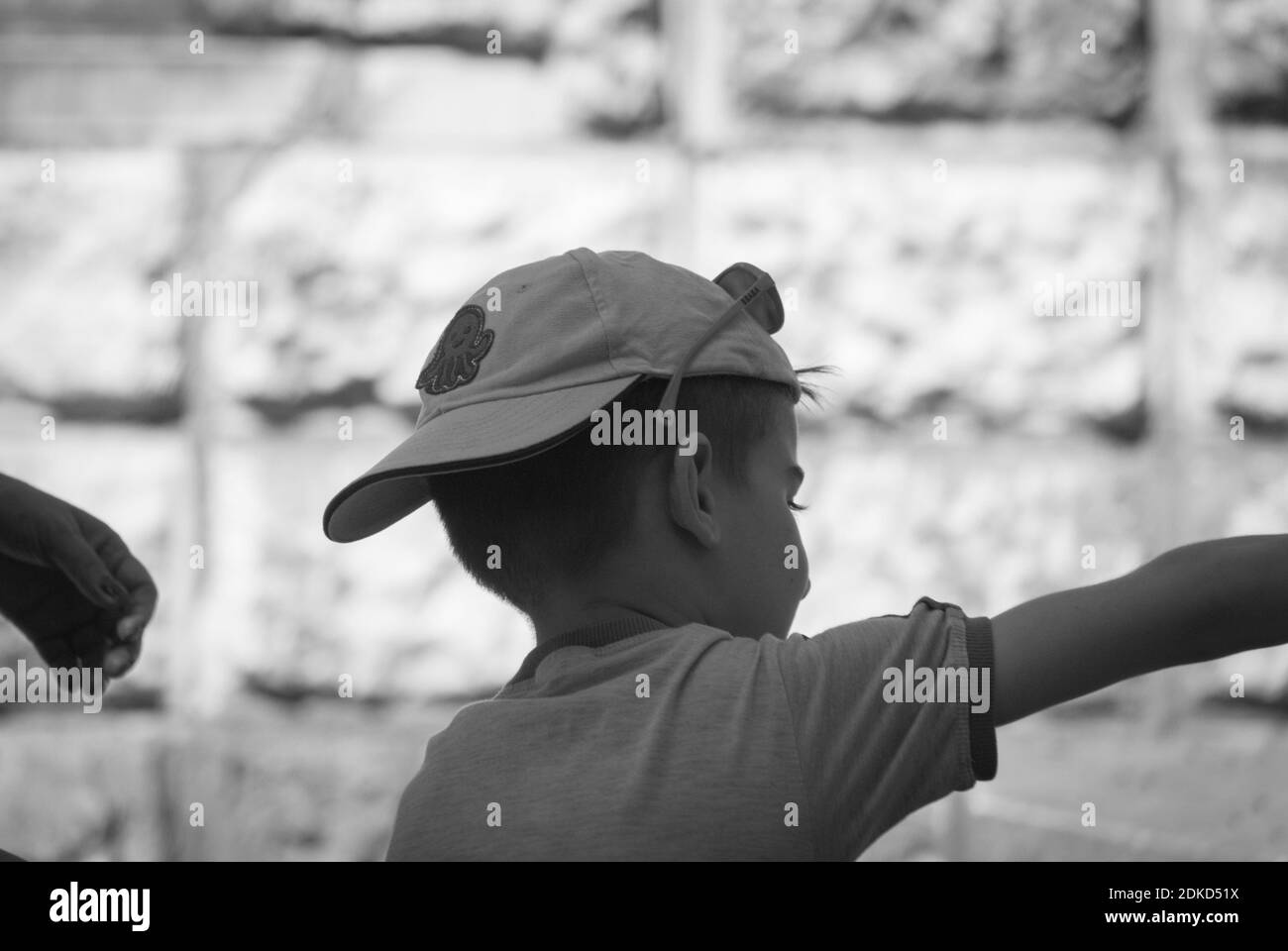 Boy wearing cap rear view hi-res stock photography and images - Alamy