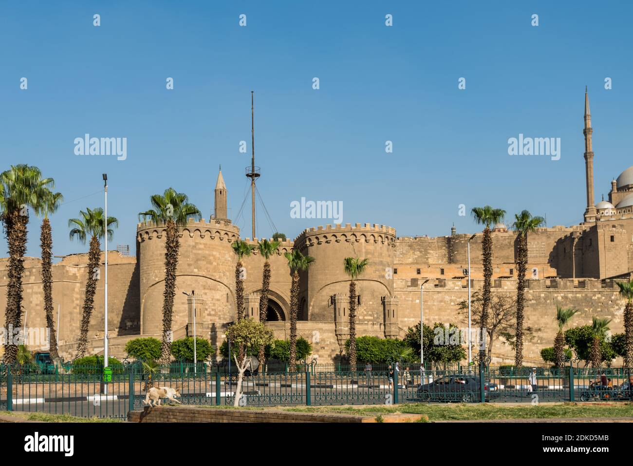 Castle and wall of Saladin Citadel of Cairo , proclaimed by UNESCO as a ...