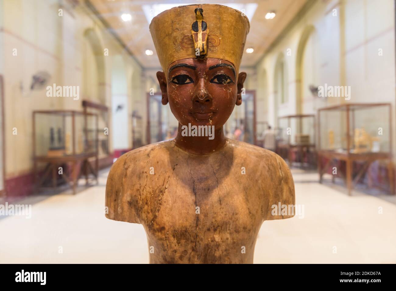 A Pharaoh statue inside of the Museum of Egyptian Antiquities, known ...