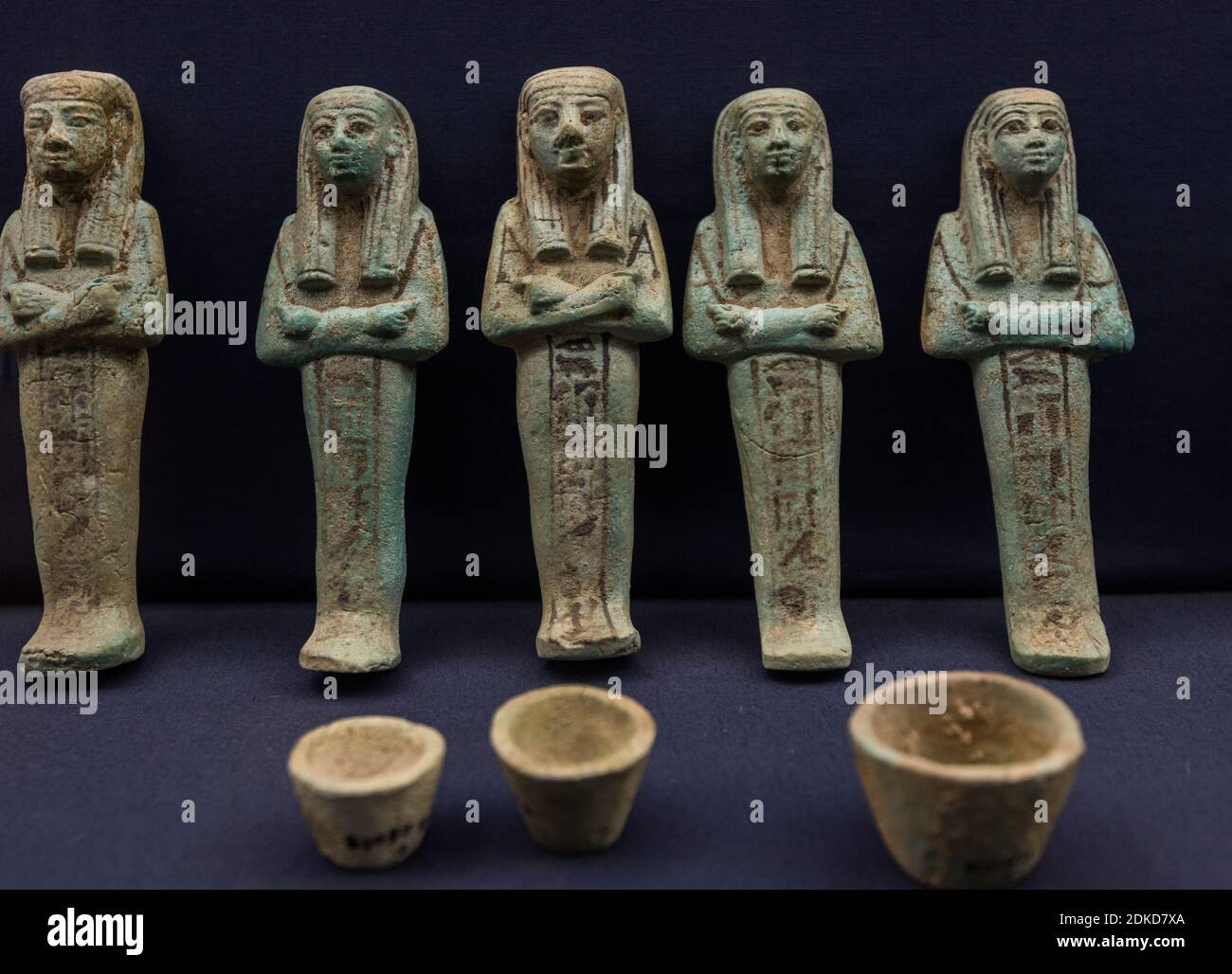 Pottery of artifacts and statues in the Museum of Egyptian Antiquities ...