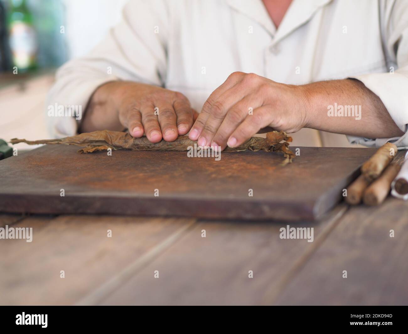 Cigar making table hi-res stock photography and images - Alamy