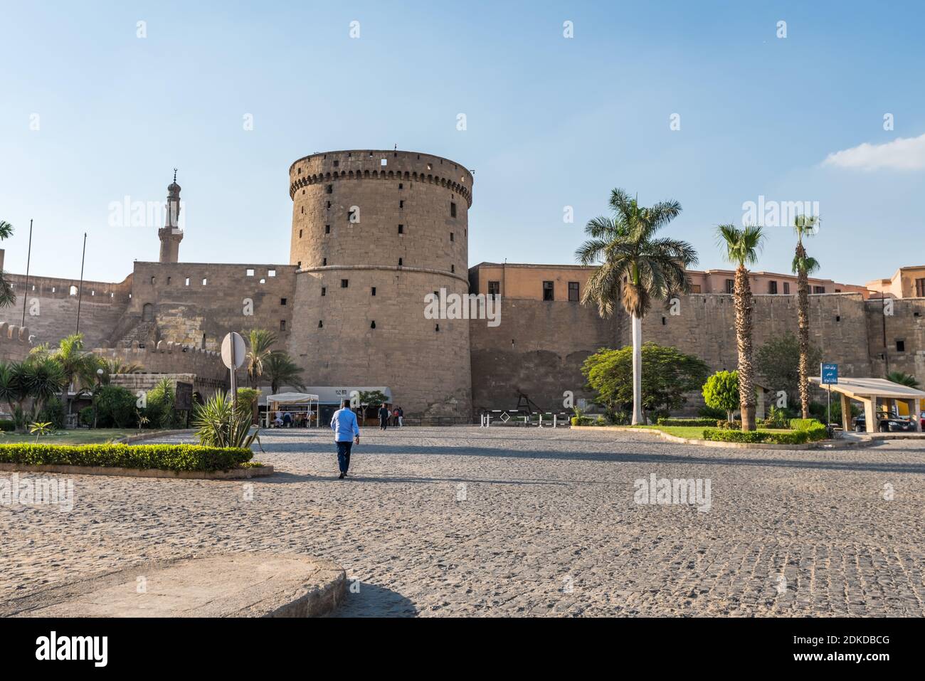 Castle and wall of Saladin Citadel of Cairo , proclaimed by UNESCO as a ...