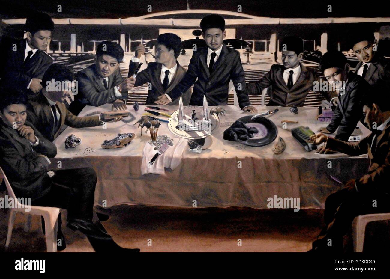 Bangkok, Thailand. 15th Dec, 2020. An art painting depicting corrupt ...