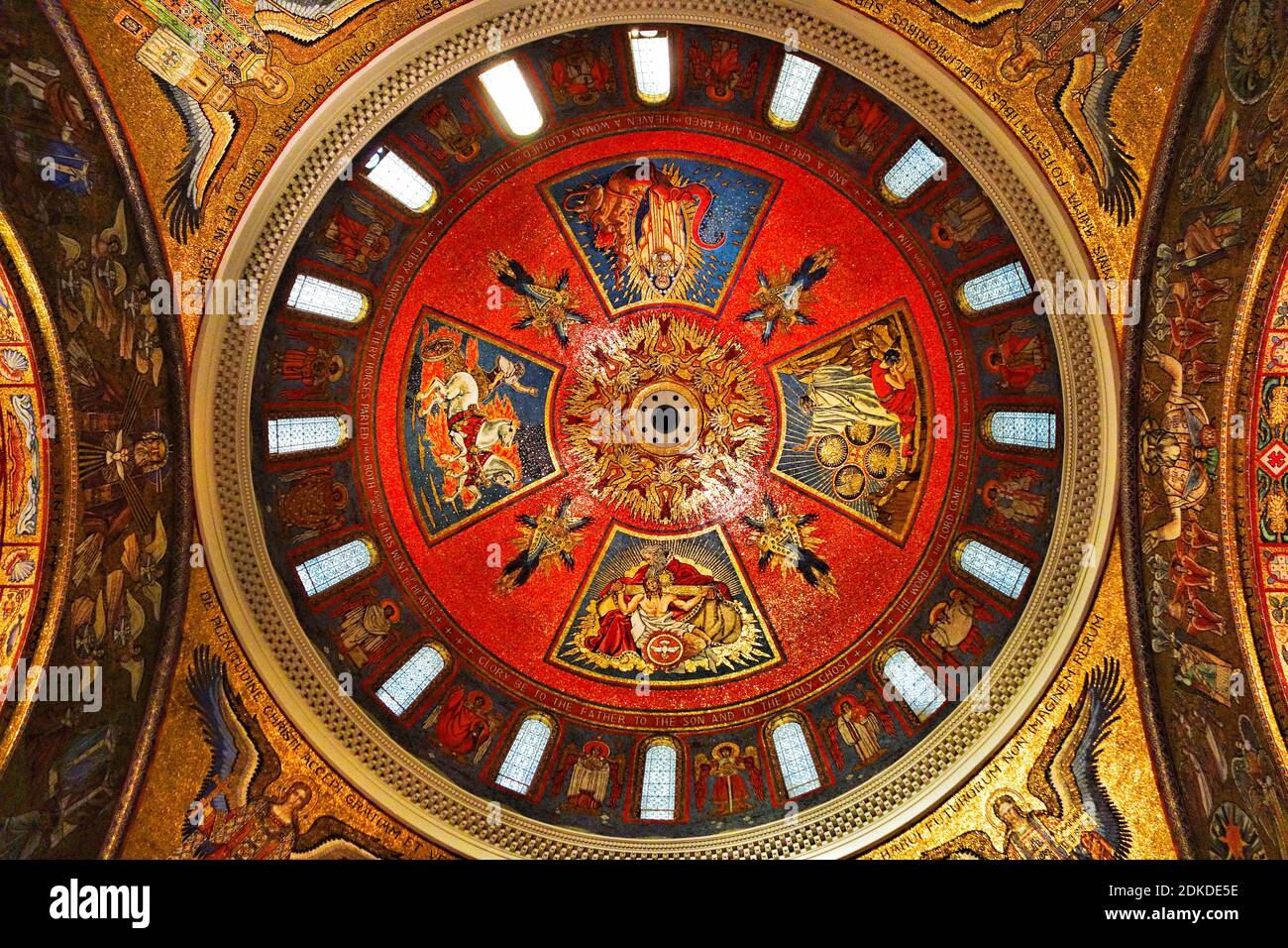 Mosaic art on the ceiling of the Cathedral Basilica of Saint Louis ...