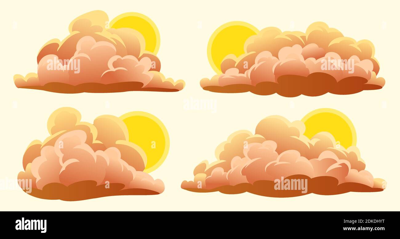 Set of cartoon clouds Stock Vector Image & Art - Alamy