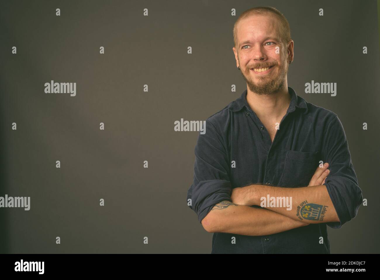 Finnish man against gray background Stock Photo - Alamy