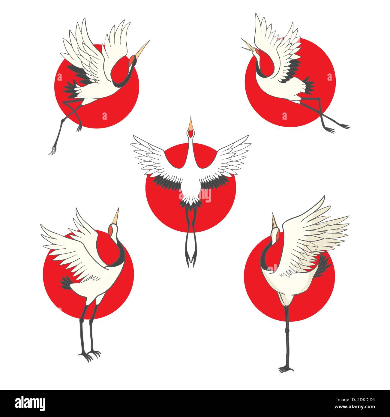 Japanese bird print Cut Out Stock Images & Pictures - Alamy