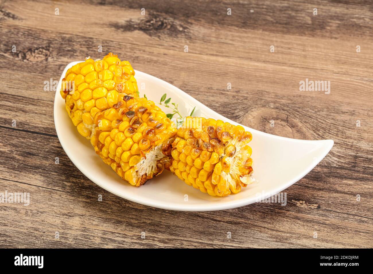 Grilled hot corn with oil and salt Stock Photo - Alamy
