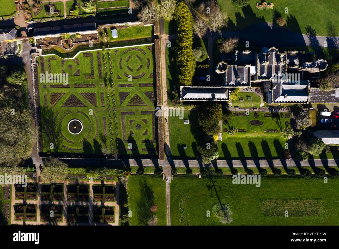 Top down view of The Ardgillan Castle, Ireland Top down view of The ...