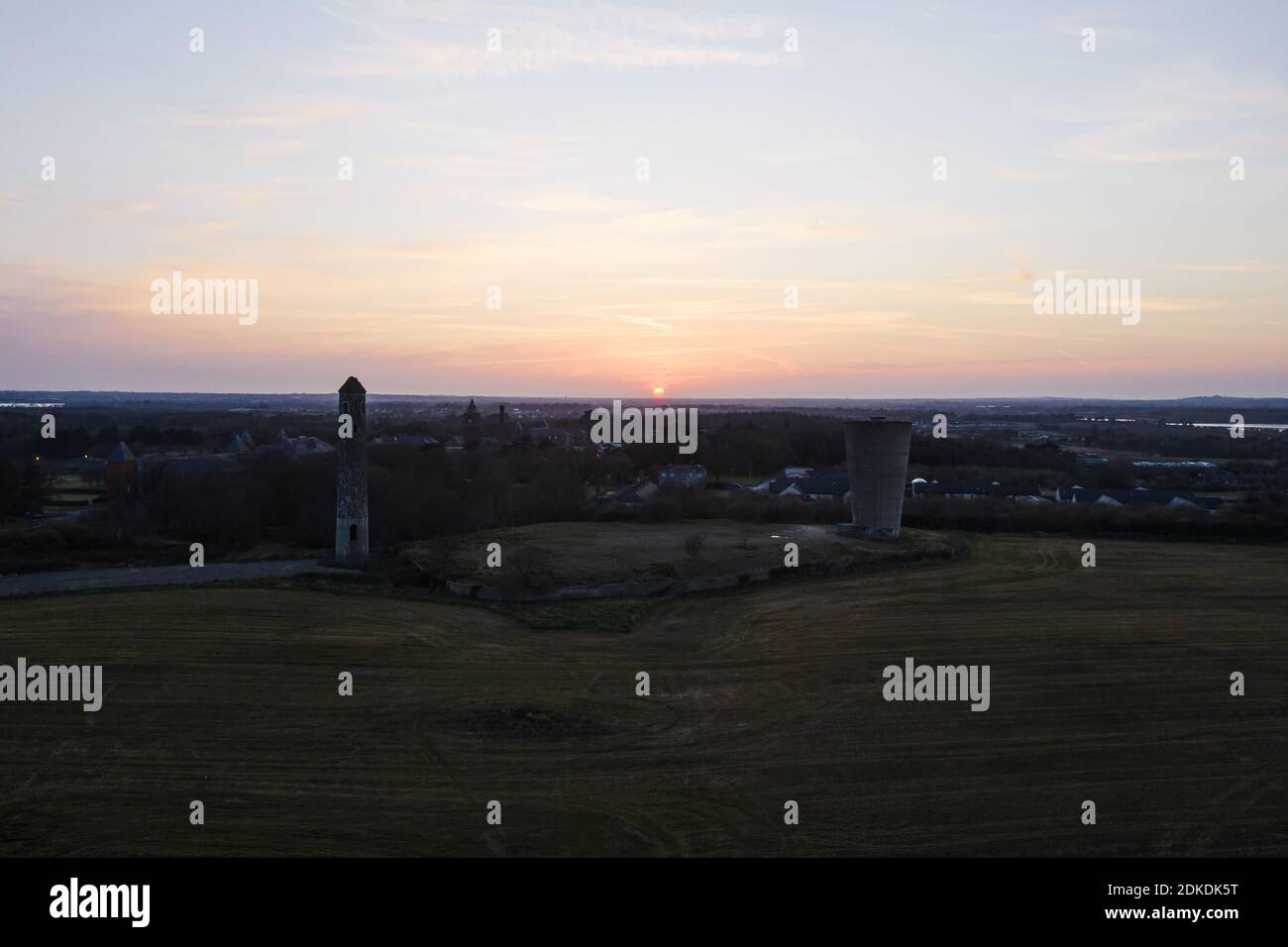 Aerial view of Donabate Portrane during a sunset Stock Photo - Alamy