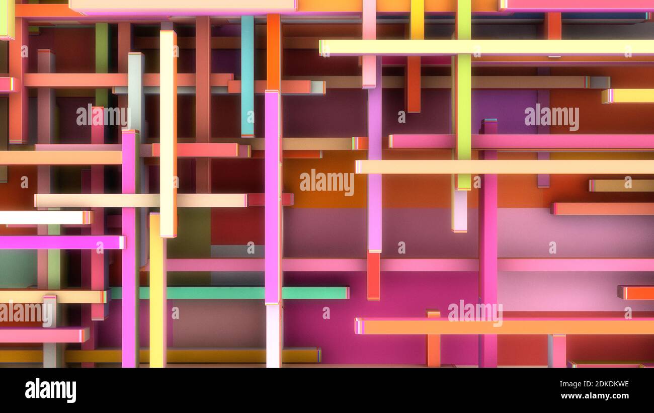 3d render. Abstract colorful background illustration Stock Photo - Alamy