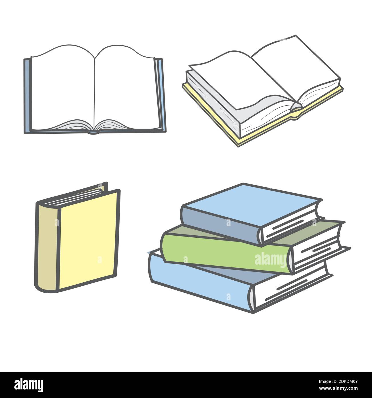 Stack of multi colored books. Vector illustration Stock Vector Image ...