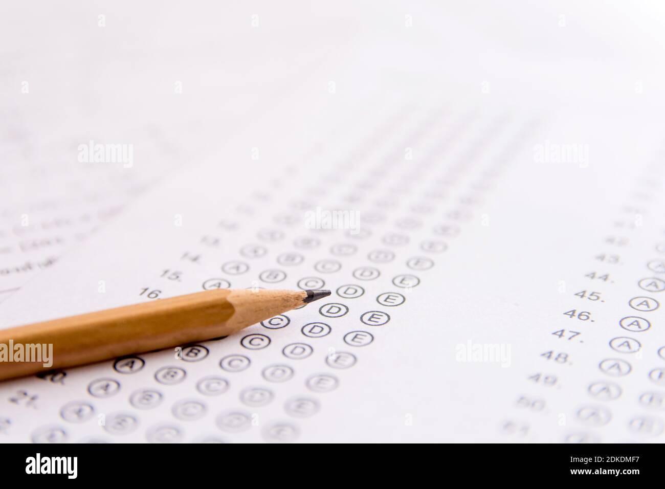 Examination answer sheets hi-res stock photography and images - Alamy