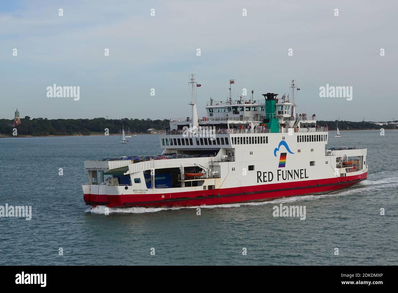 The Red Falcon, a car ferry operated by Red Funnel between the Isle of ...