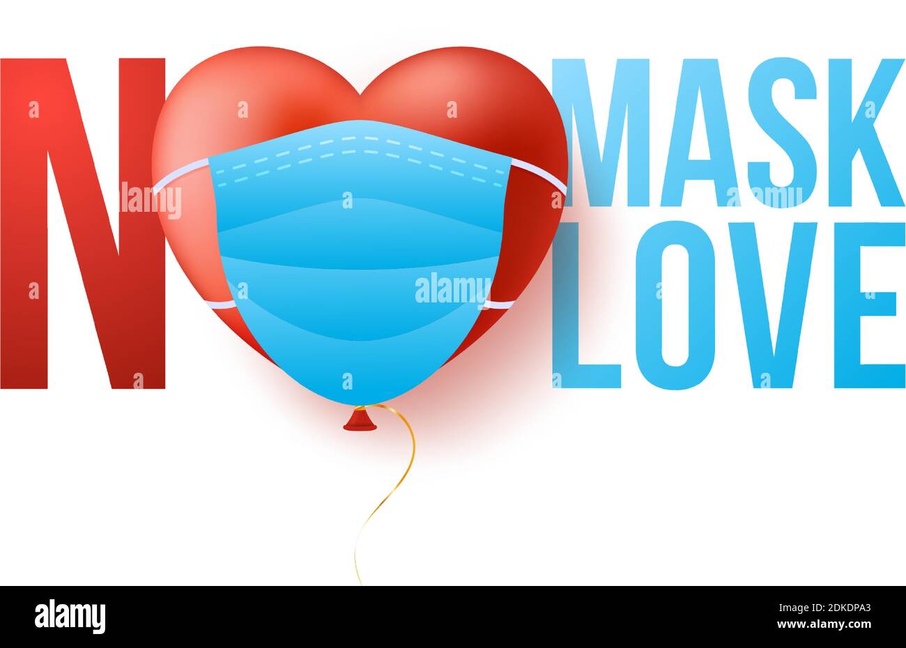 Valentine day coronavirus concept. Red 3d heart in medical mask with ...
