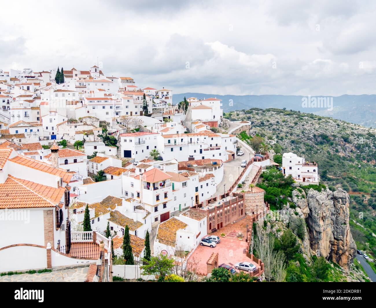 Comares spain hill village view pueblo blanco malaga hi-res stock ...