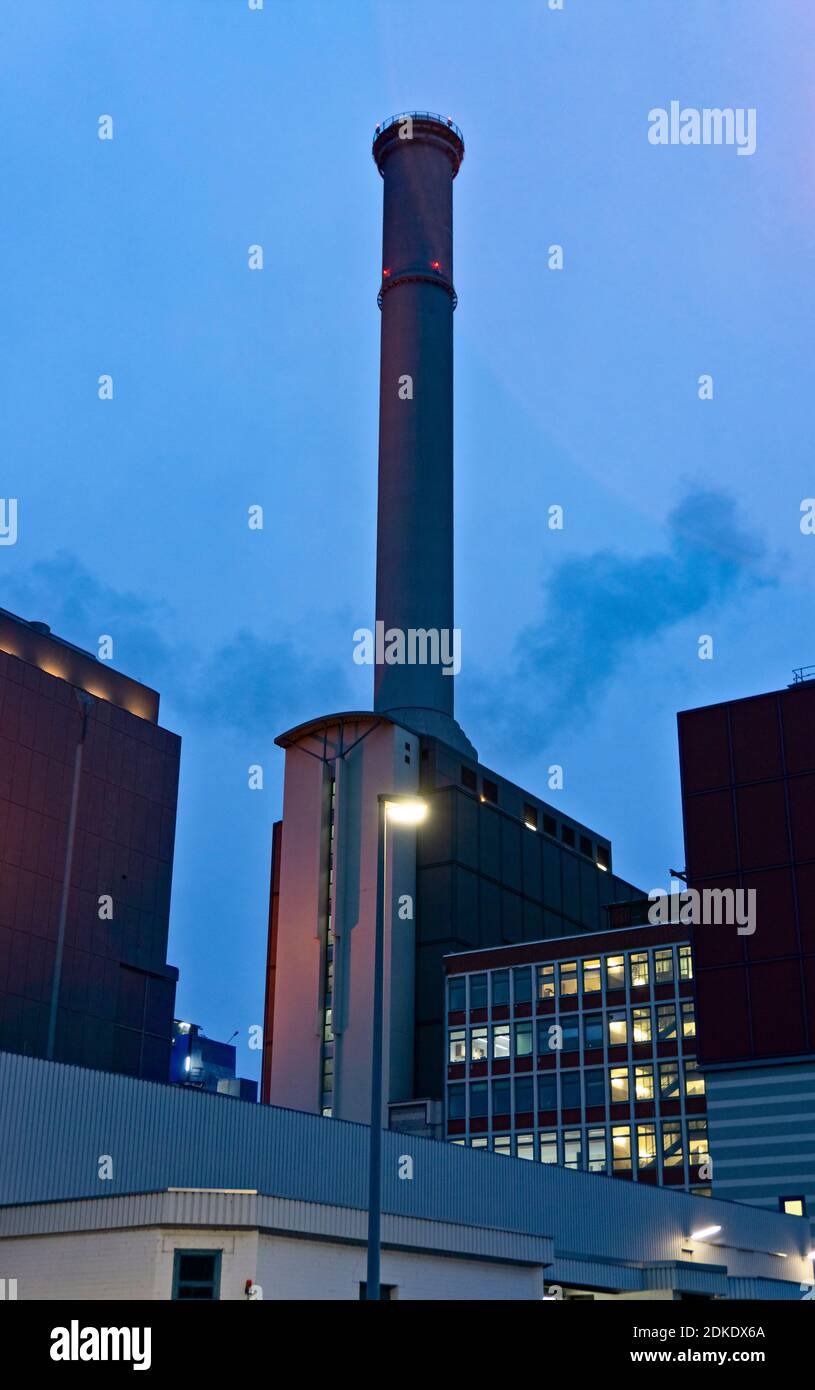Mainova combined heat and power plant in Frankfurt am Main Stock Photo ...