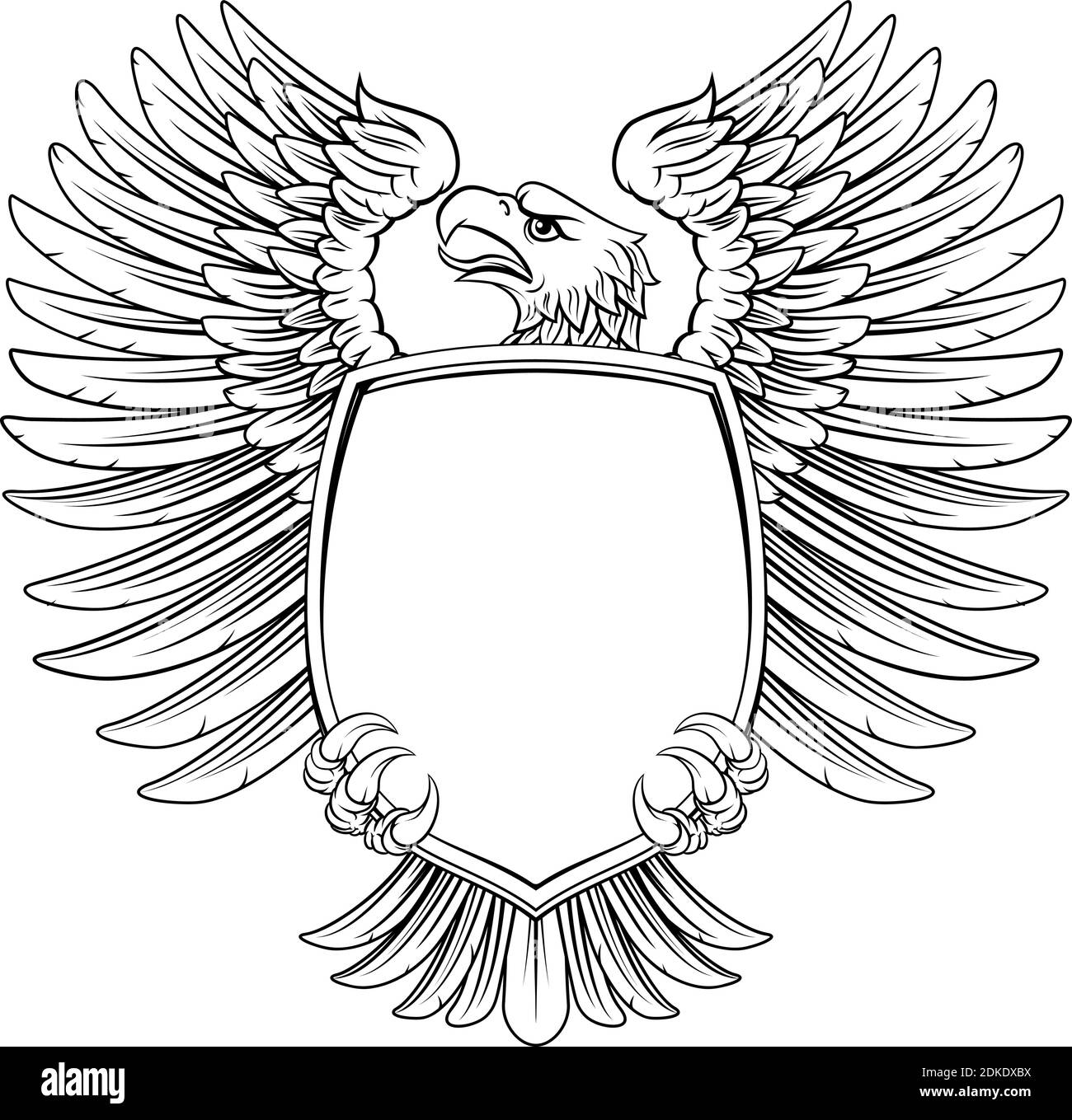 Wing falcon vintage engraved illustration Stock Vector Images - Alamy