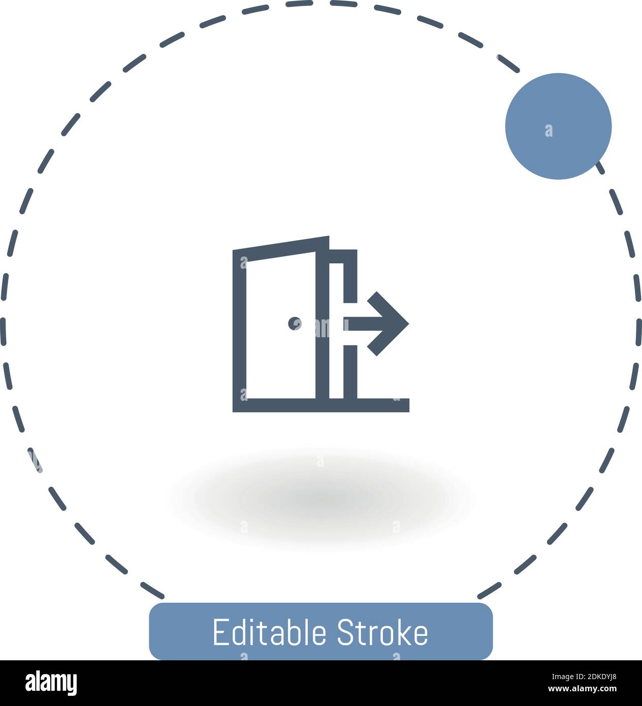 exit vector icon editable stroke outline icons for web and mobile Stock ...