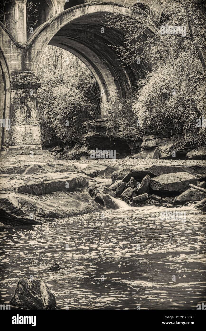 nostalgic representation of a beautiful river scene Stock Photo - Alamy