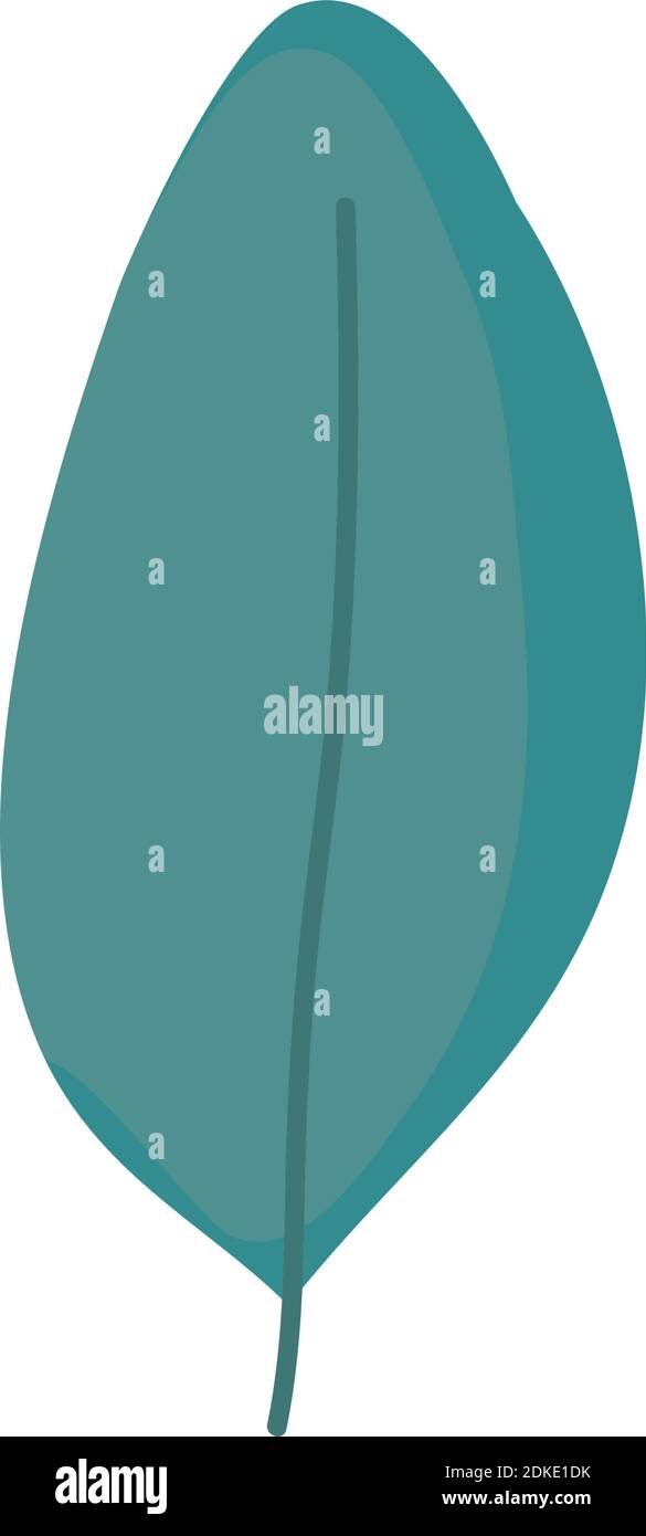 blue leaf icon over white background, colorful design, vector ...