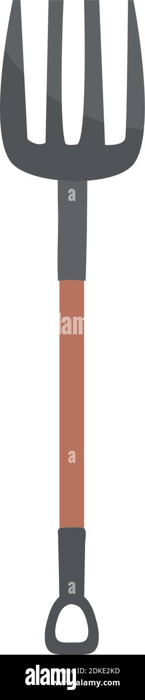 spading fork tool icon over white background, colorful design, vector ...