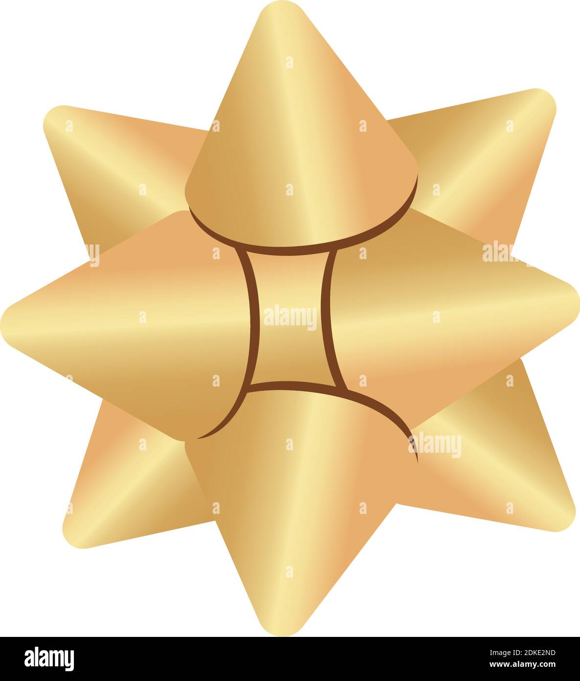 happy merry christmas bow ribbon with star shape iconvector ...