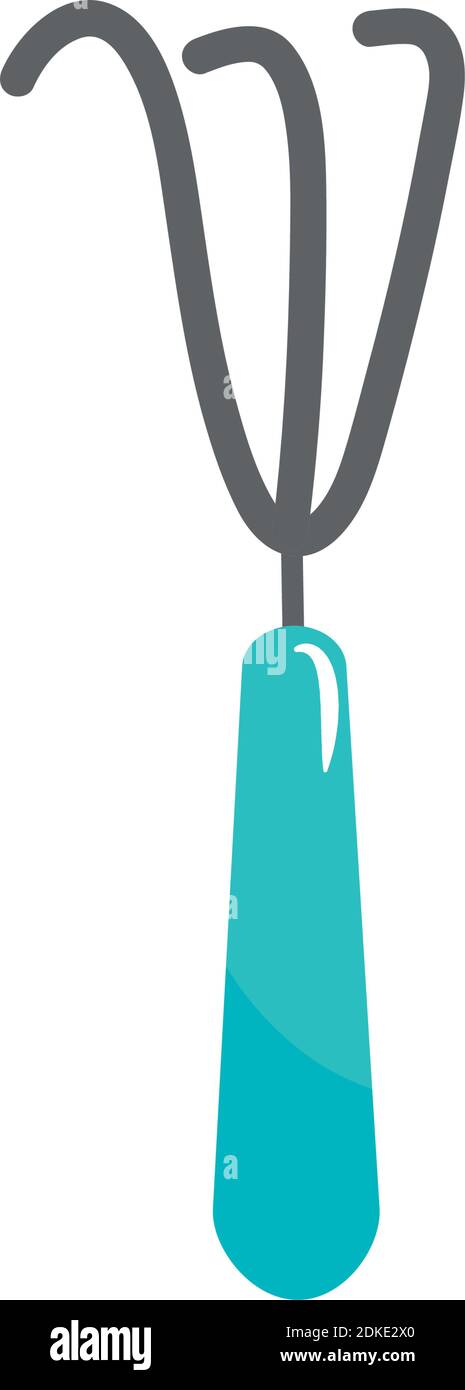 gardening fork icon over white background, colorful design, vector ...