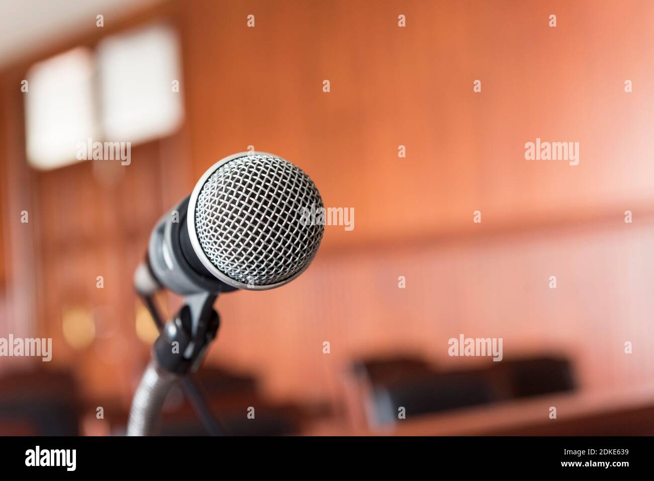 Microphone courtroom hi-res stock photography and images - Alamy