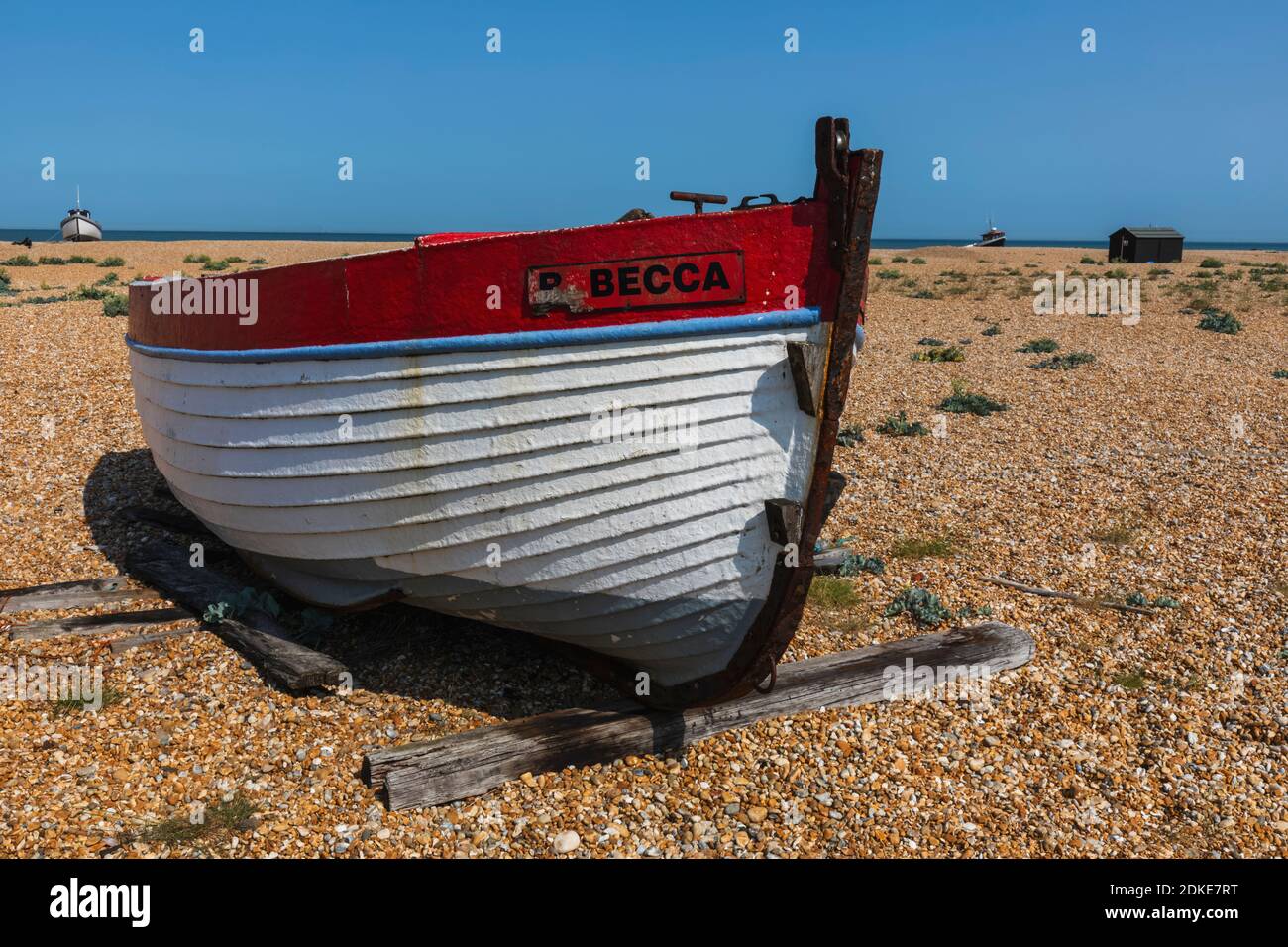 England, Kent, Dungeness, Clinker Fishing Boat Stock Photo - Alamy