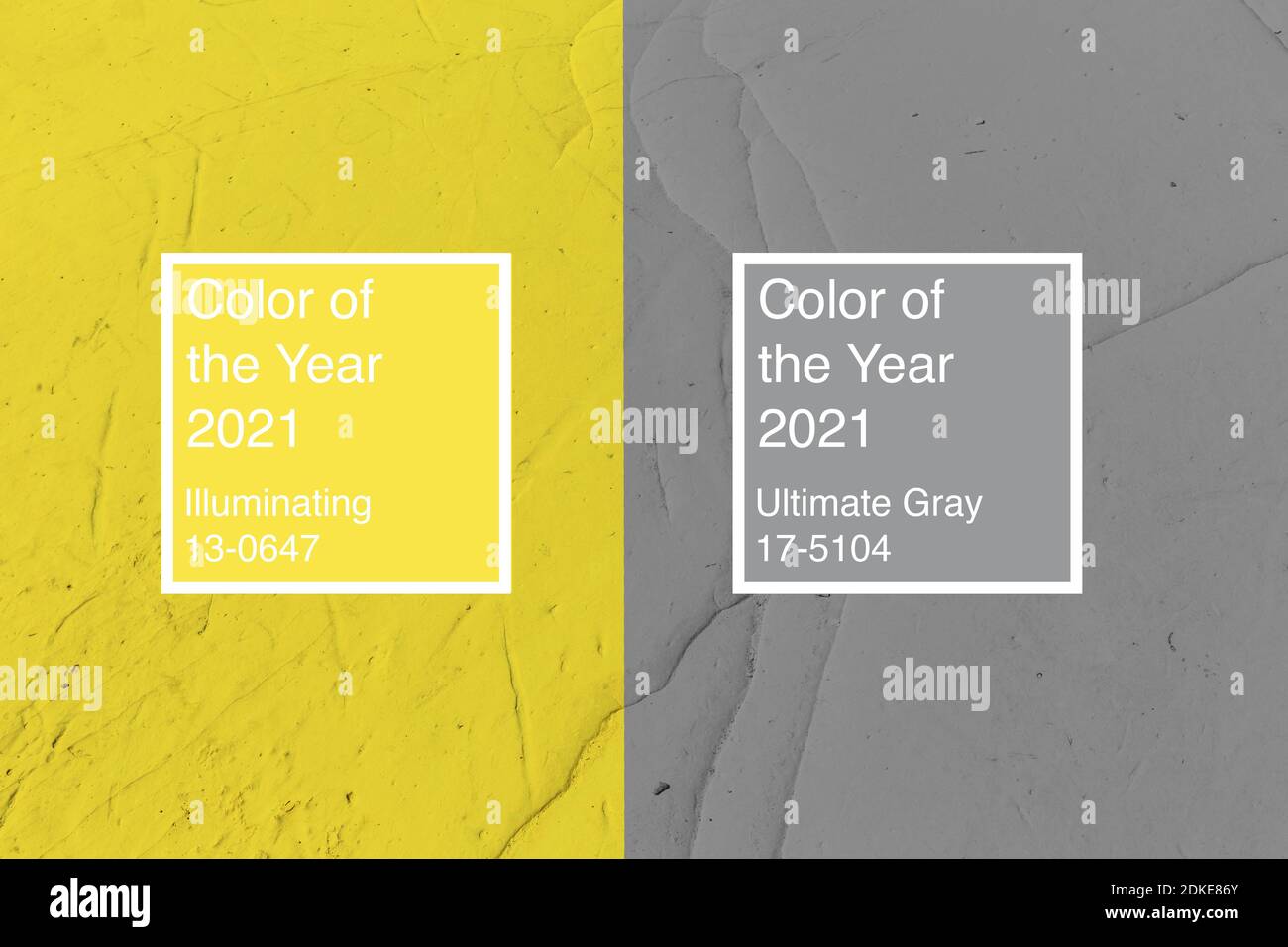Background of colors of year 2021 Ultimate Gray and Illuminating Stock ...