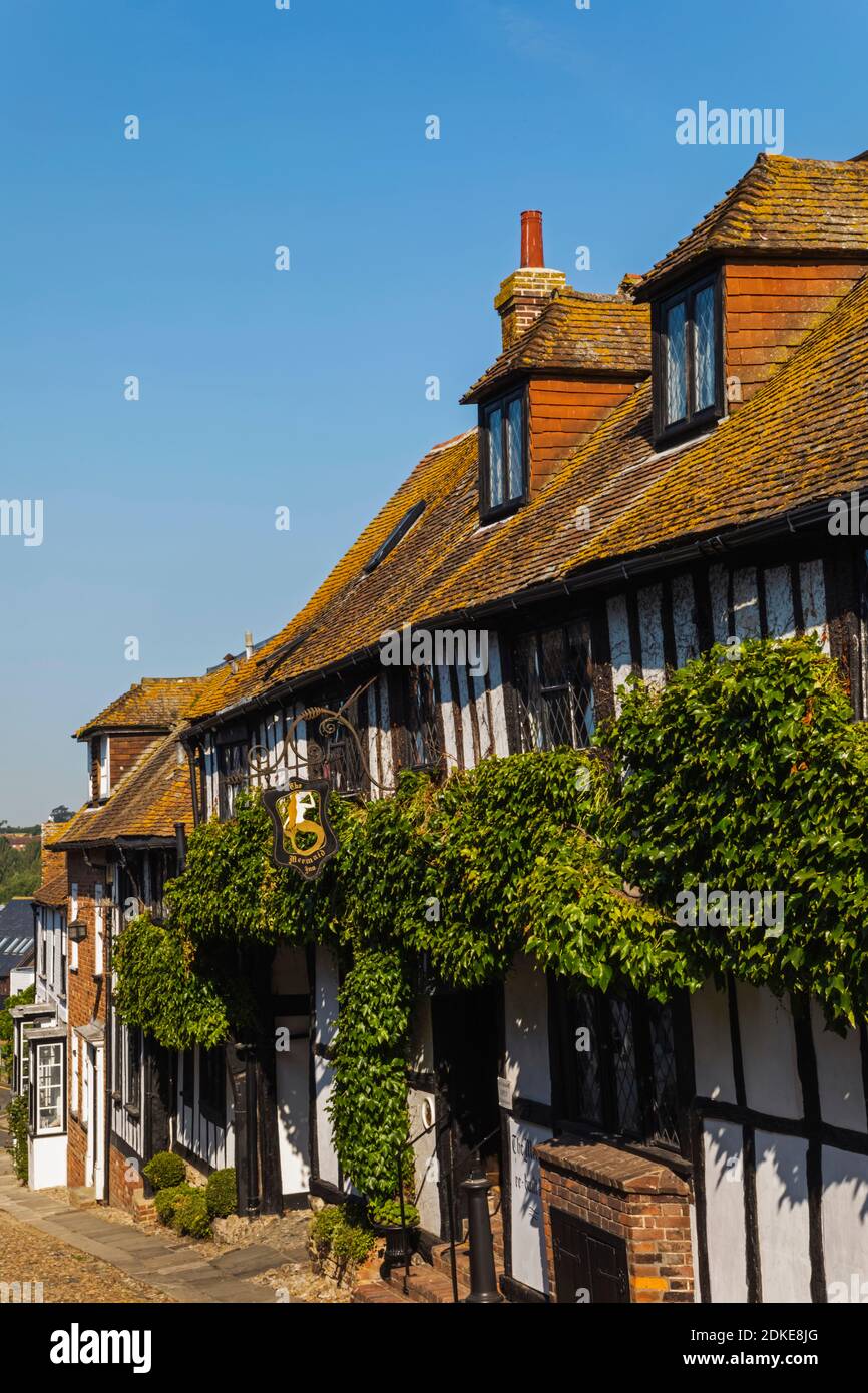 England, East Sussex, Rye, The Mermaid Inn and Mermaid Street Stock ...