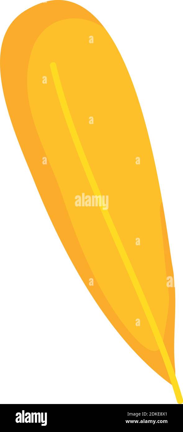yellow leaf icon over white background, colorful design, vector ...