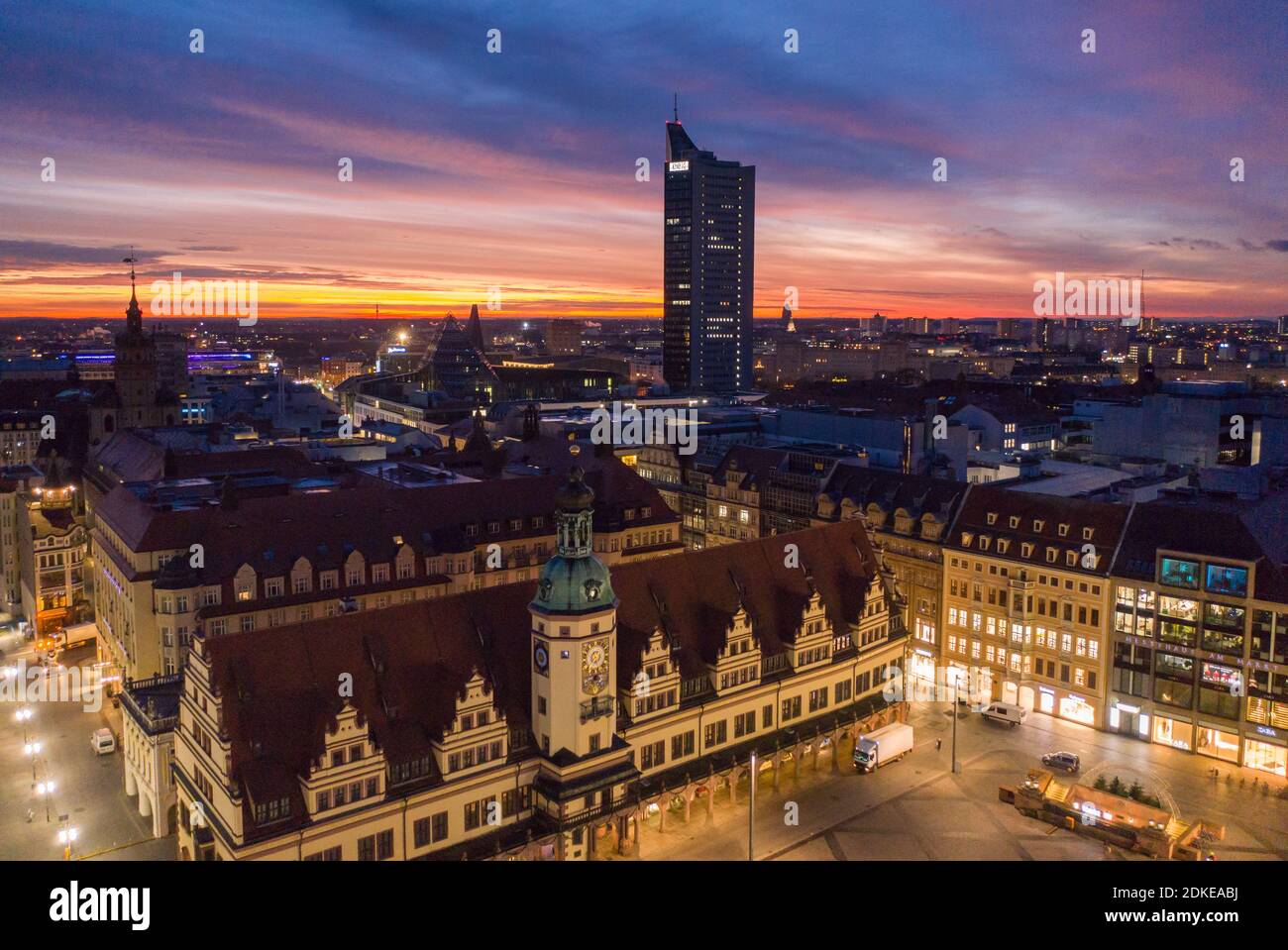 Old city hall leipzig aerial hi-res stock photography and images - Alamy