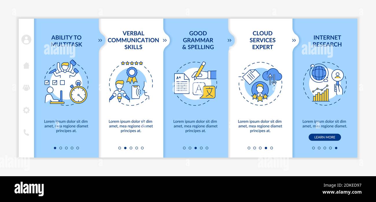 Virtual assistant skills onboarding vector template Stock Vector Image & Art - Alamy