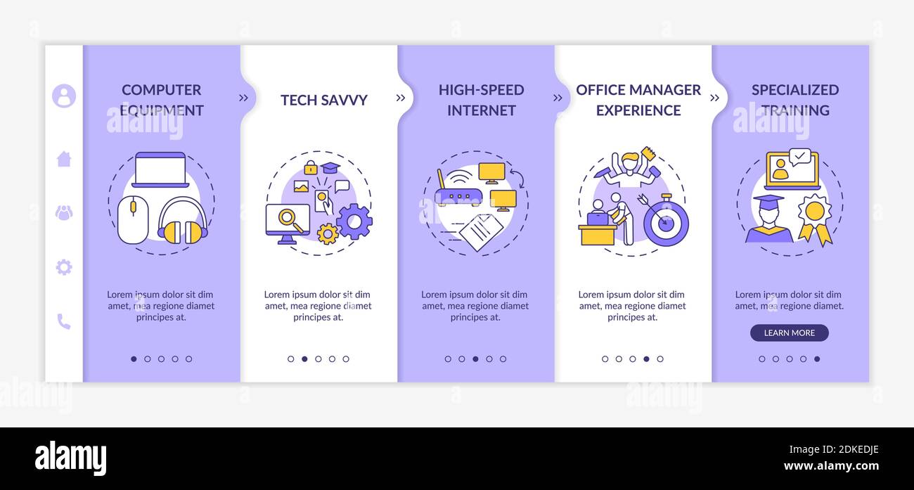 Virtual assistant requirements onboarding vector template Stock Vector ...