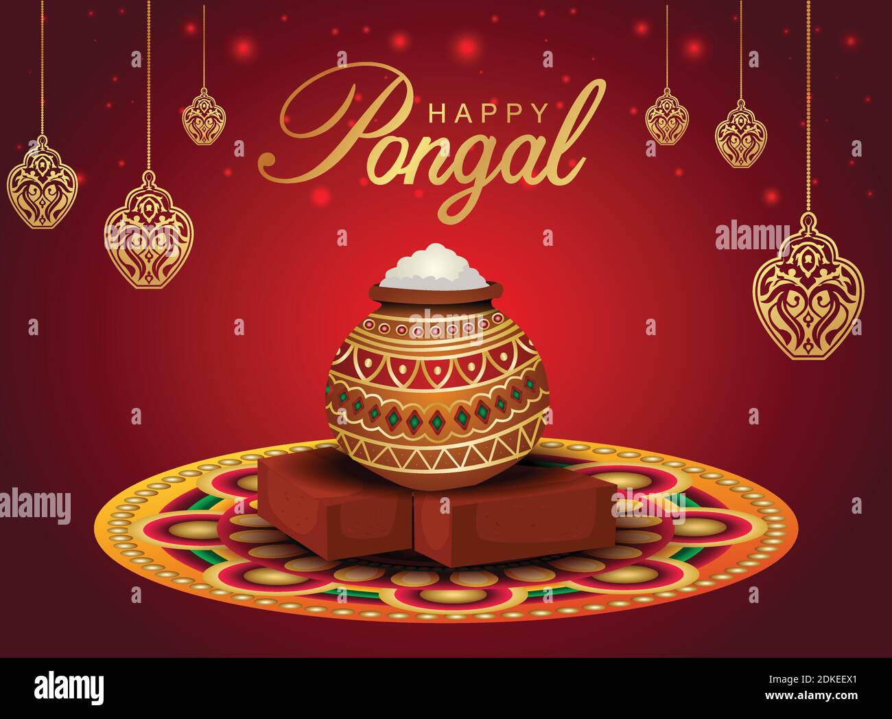 Vector illustration design of Tamil nadu festival of Happy Pongal ...