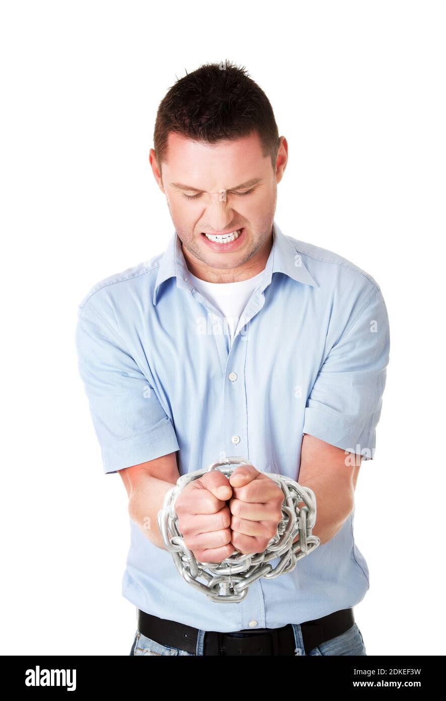 Person restrained stress tied hi-res stock photography and images - Alamy