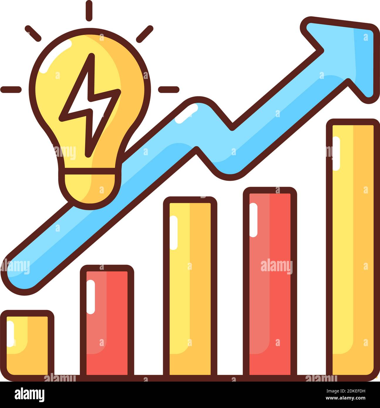Wasteful energy consumption RGB color icon Stock Vector Image & Art - Alamy