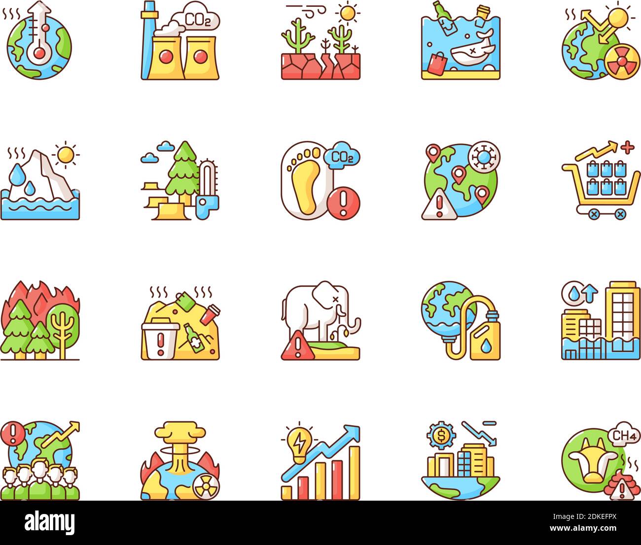 Iceberg icon set color Stock Vector Images - Alamy