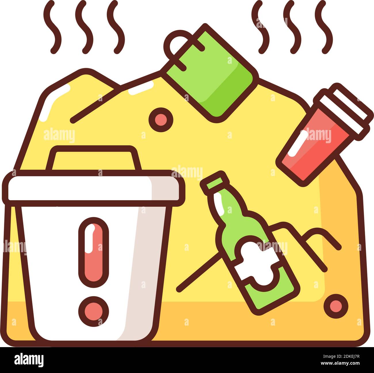 Rubbish solid waste management landfill Stock Vector Images - Alamy