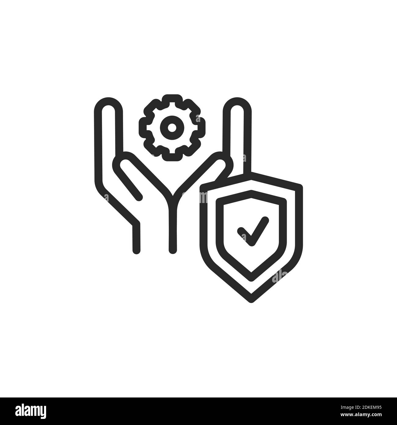 Natural disaster risk insurance color line icon. Isolated vector ...