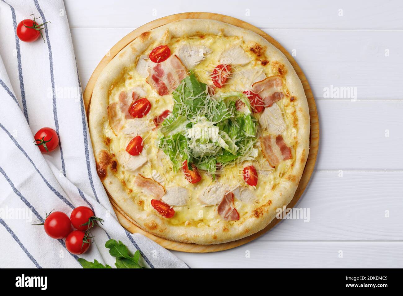 Caesar pizza cheese parmesan hi-res stock photography and images - Alamy